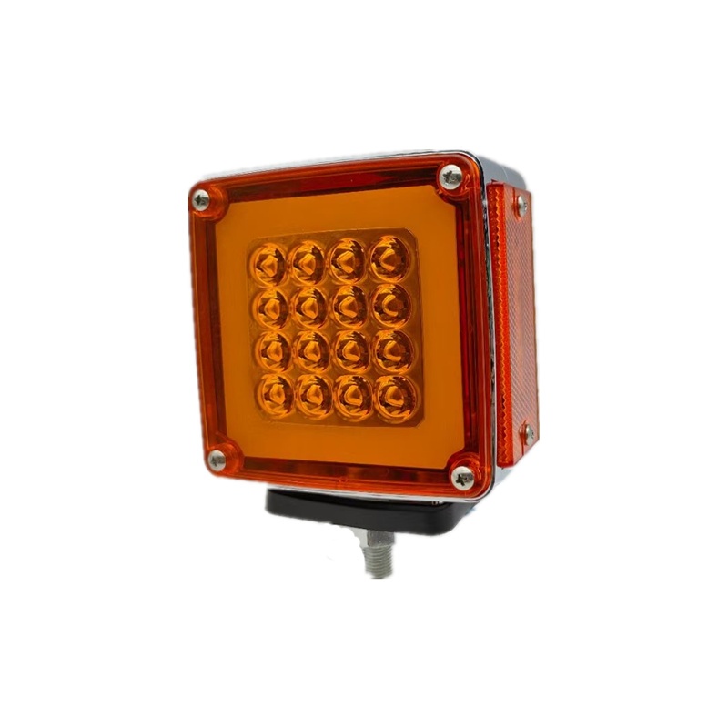 Square Double Face LED Fender Pedestal Lights stop Turn Signal light ...