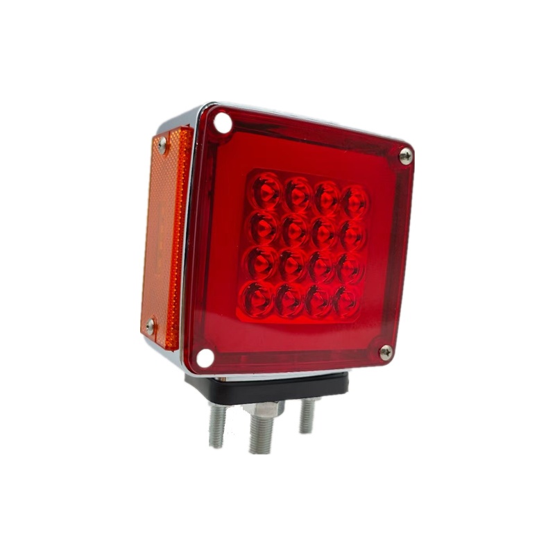 Square Double Face LED Fender Pedestal Lights stop Turn Signal light ...