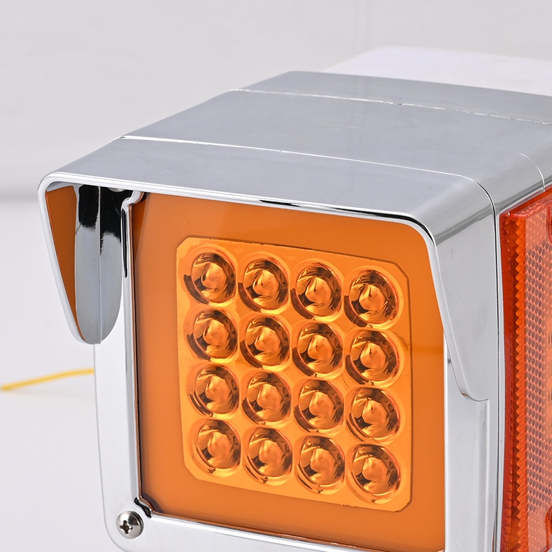 Square Double Face LED Fender Pedestal Lights stop Turn Signal light ...