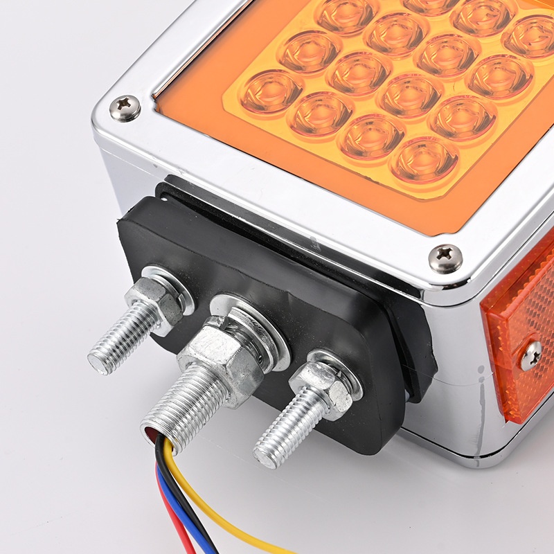 Square Double Face LED Fender Pedestal Lights stop Turn Signal light ...