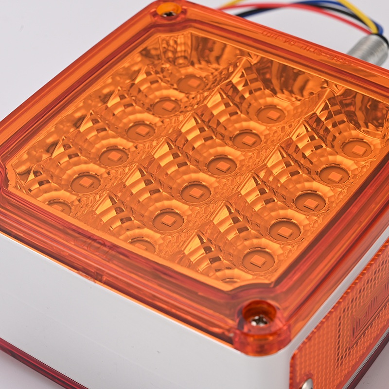 Square Double Face LED Fender Pedestal Lights truck double side stop ...