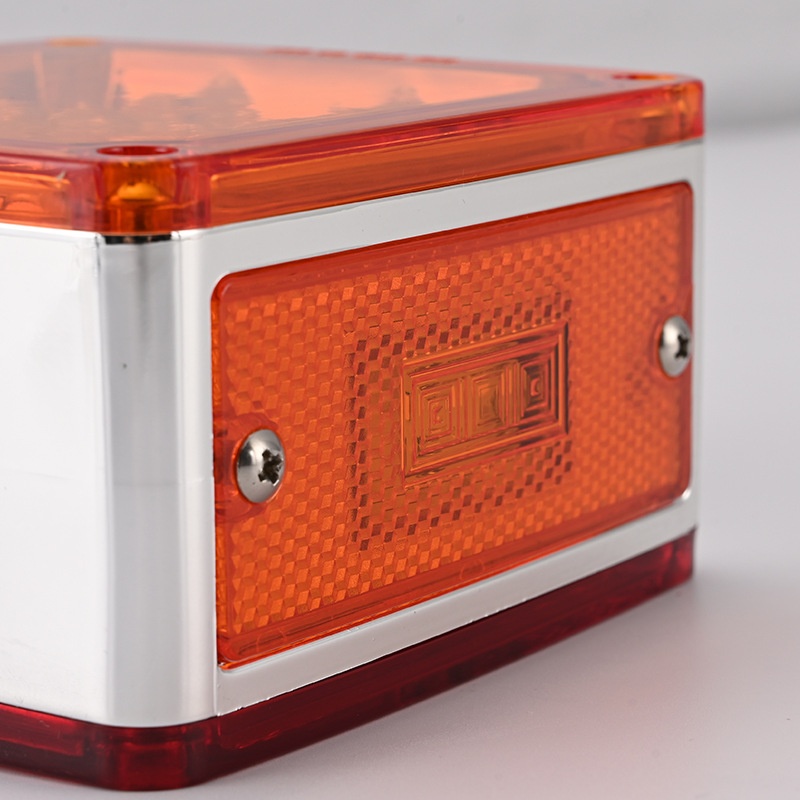 Square Double Face LED Fender Pedestal Lights truck double side stop ...