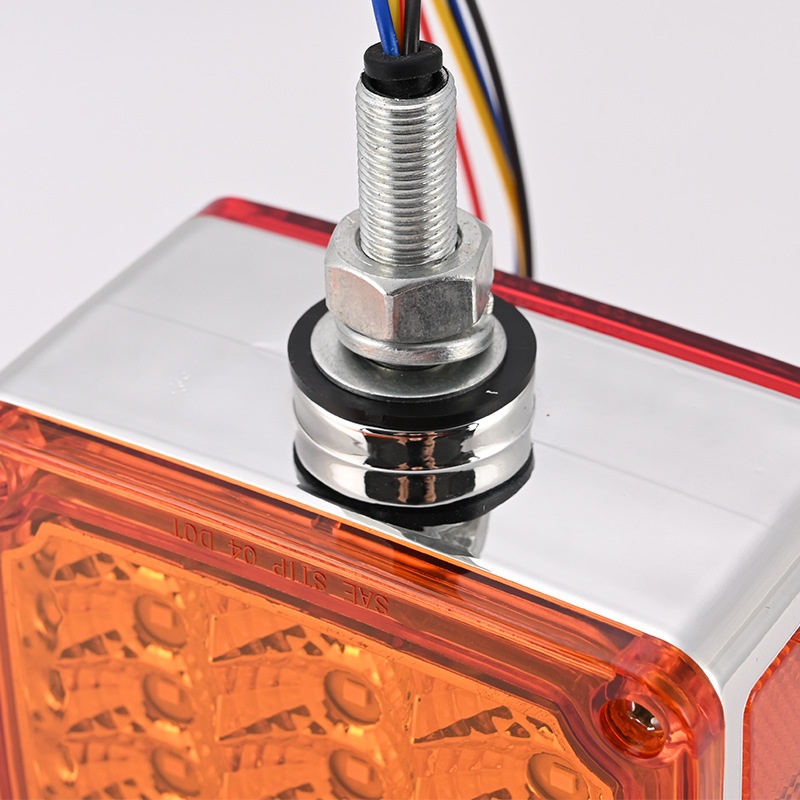 Square Double Face LED Fender Pedestal Lights truck double side stop ...